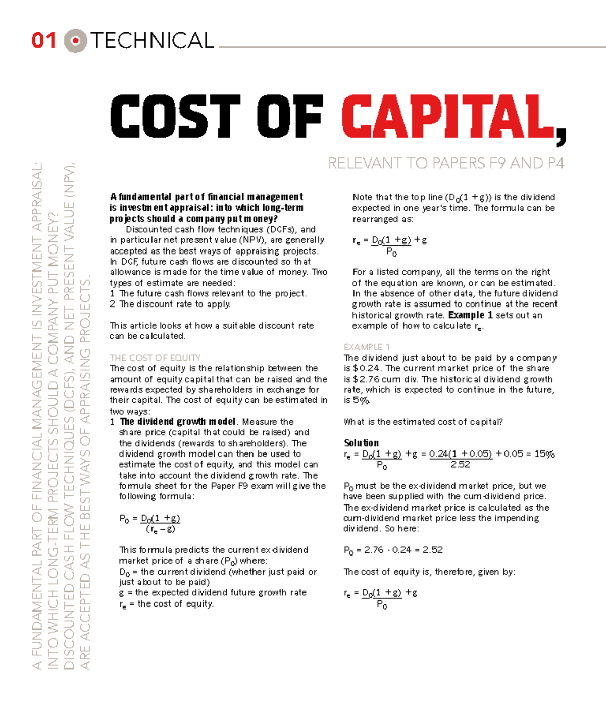 Cost of capital Part 1 - acca - A fundamental part of financial ...
