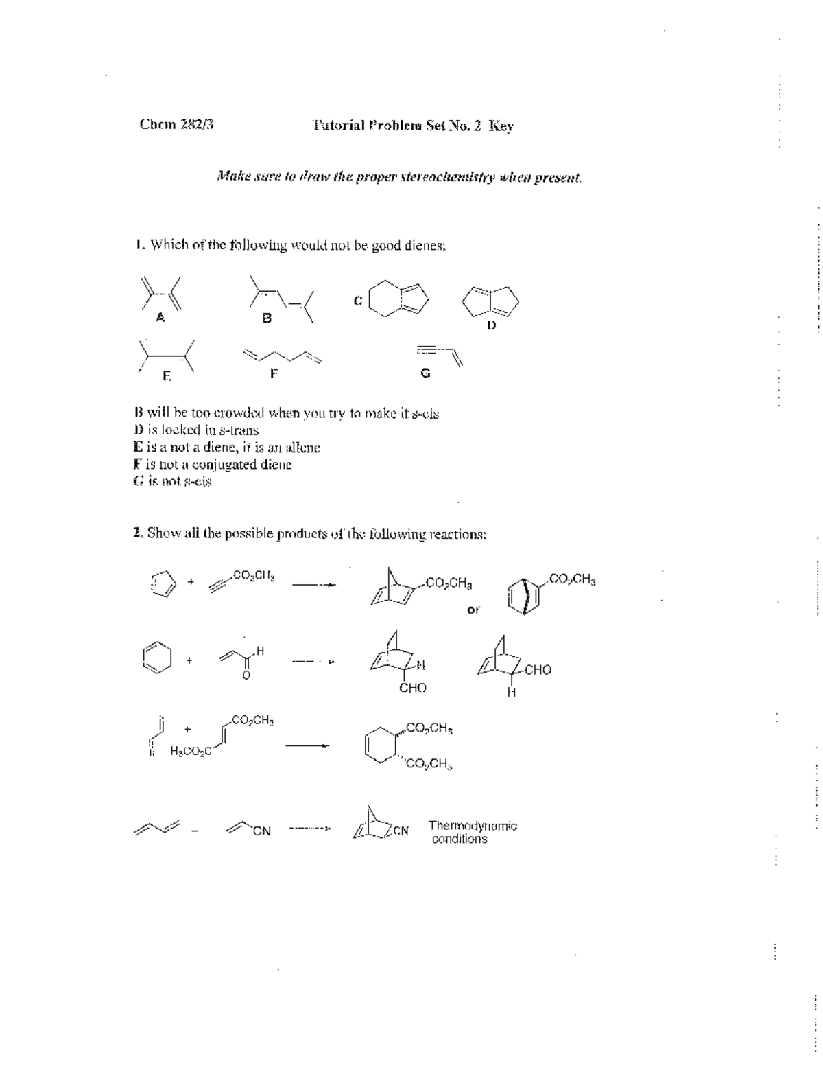 Tutorial 2 Key - solutions - CHEM 282 - Studocu