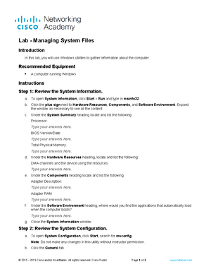 11.4.1.5 Lab - Work in the Windows Command Shell - Lab - Work in the ...