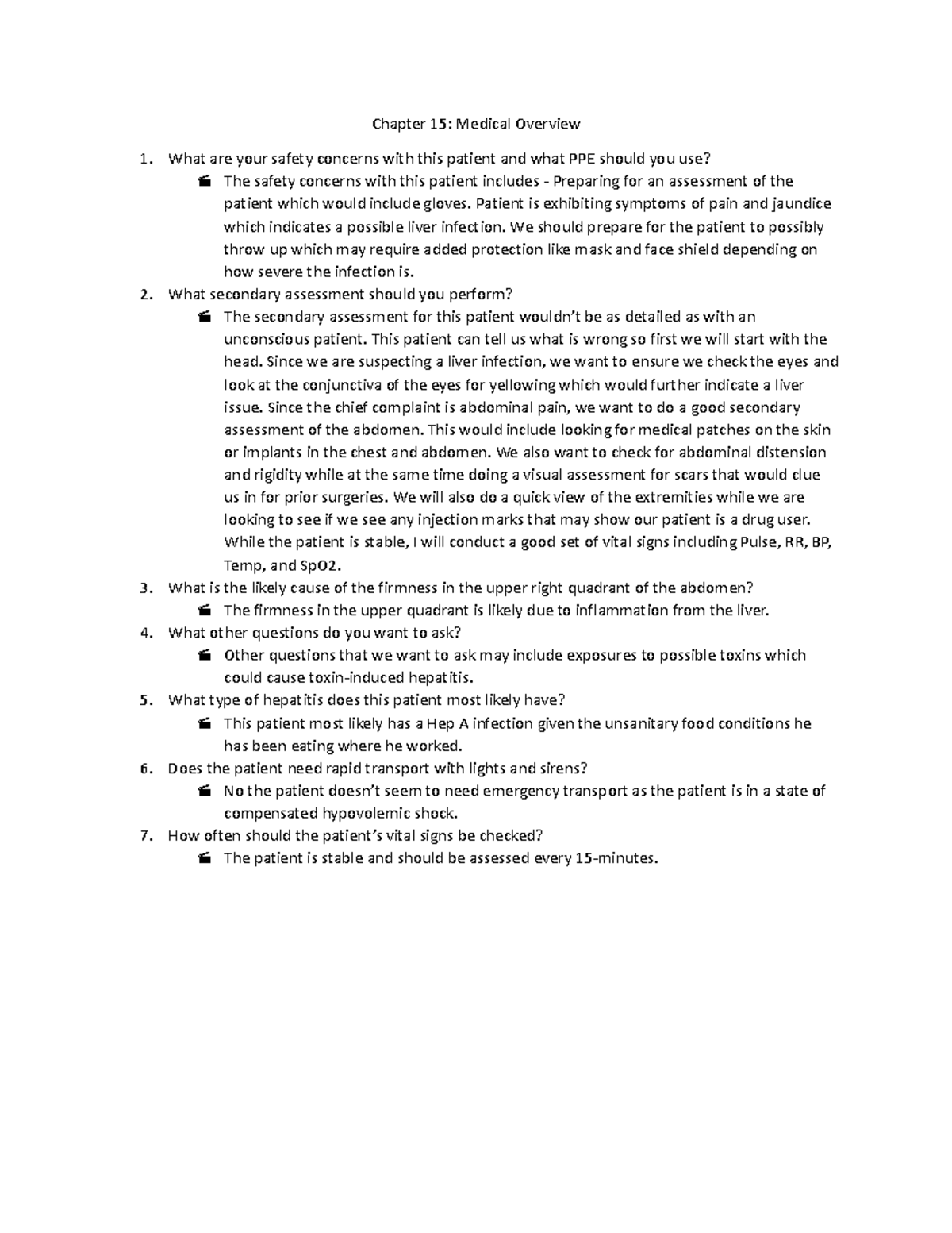 Chapter 15 Medical Overview 1 - Chapter 15: Medical Overview What are ...