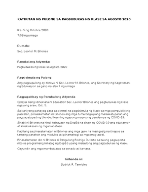 Lesson plan determine poultry cuts - Subject: Technology and Livelihood ...