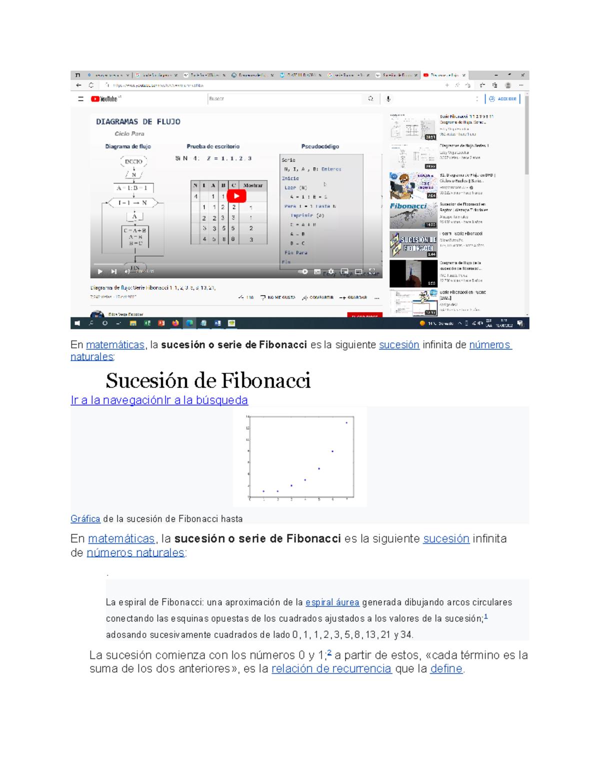 Fibonacci - Desarrollo de habilidades - En matemáticas, la sucesión o ...