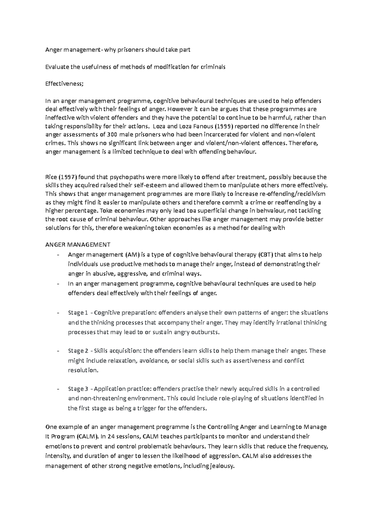 Psych- anger management - Anger management- why prisoners should take ...