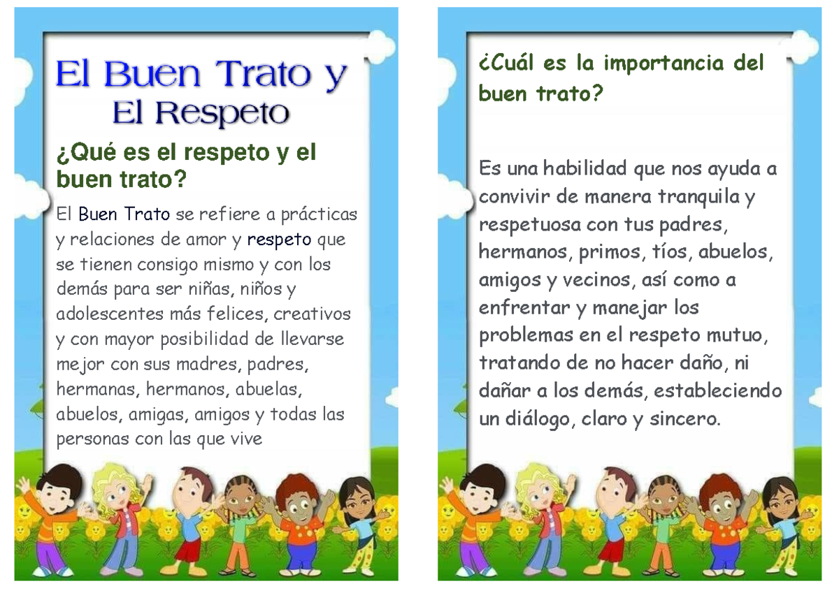 El buen trato y el respeto - ¿Qué es el respeto y el buen trato? El ...