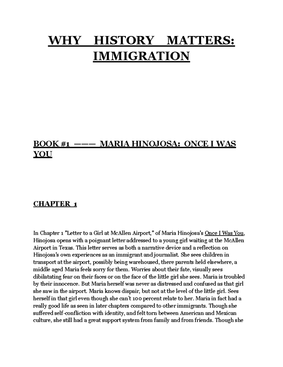 Copy of WHY History Matters - WHY HISTORY MATTERS: IMMIGRATION BOOK #1 ...