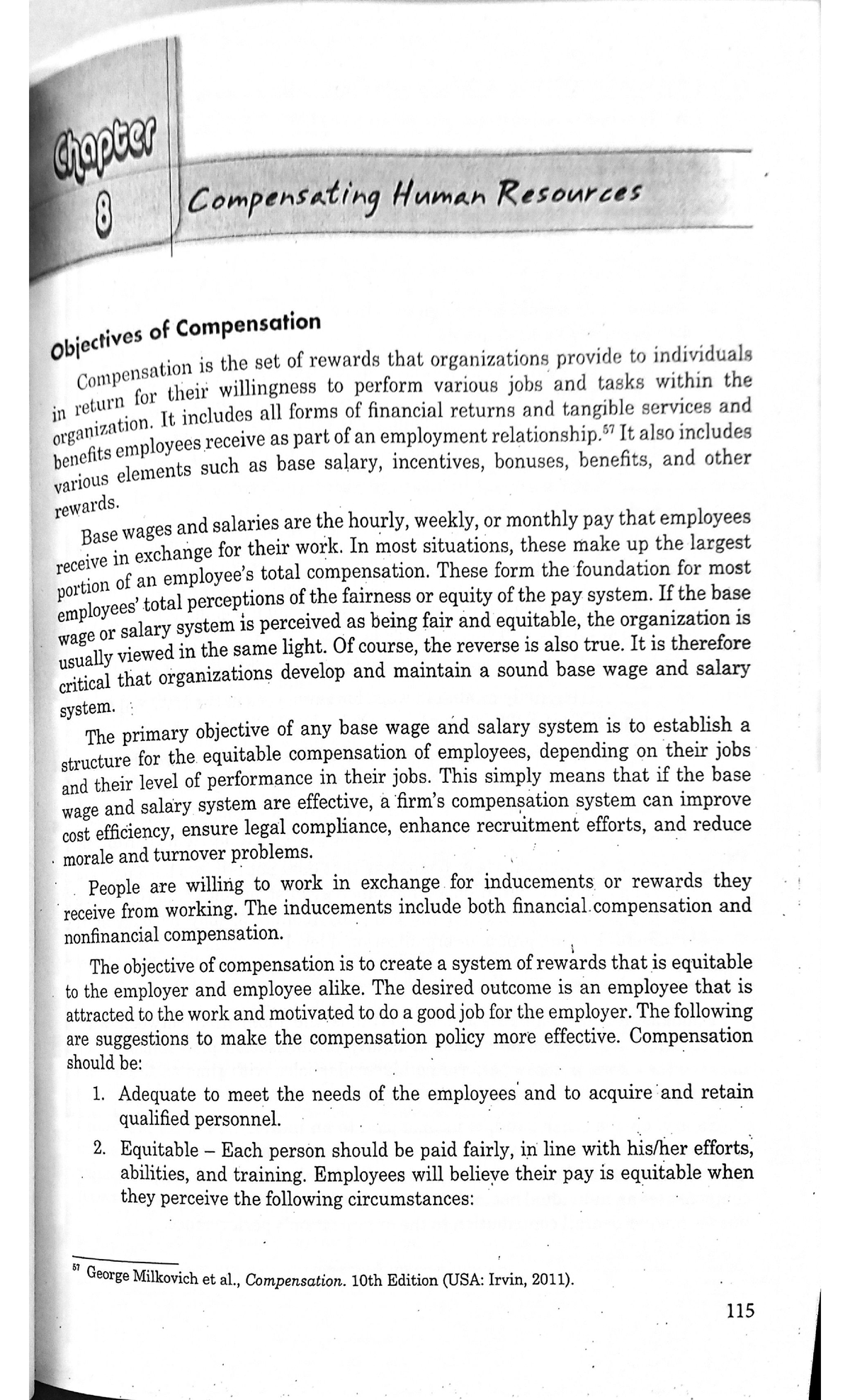 Human Resource Management - chapter 8 Compensating Human Resources ...