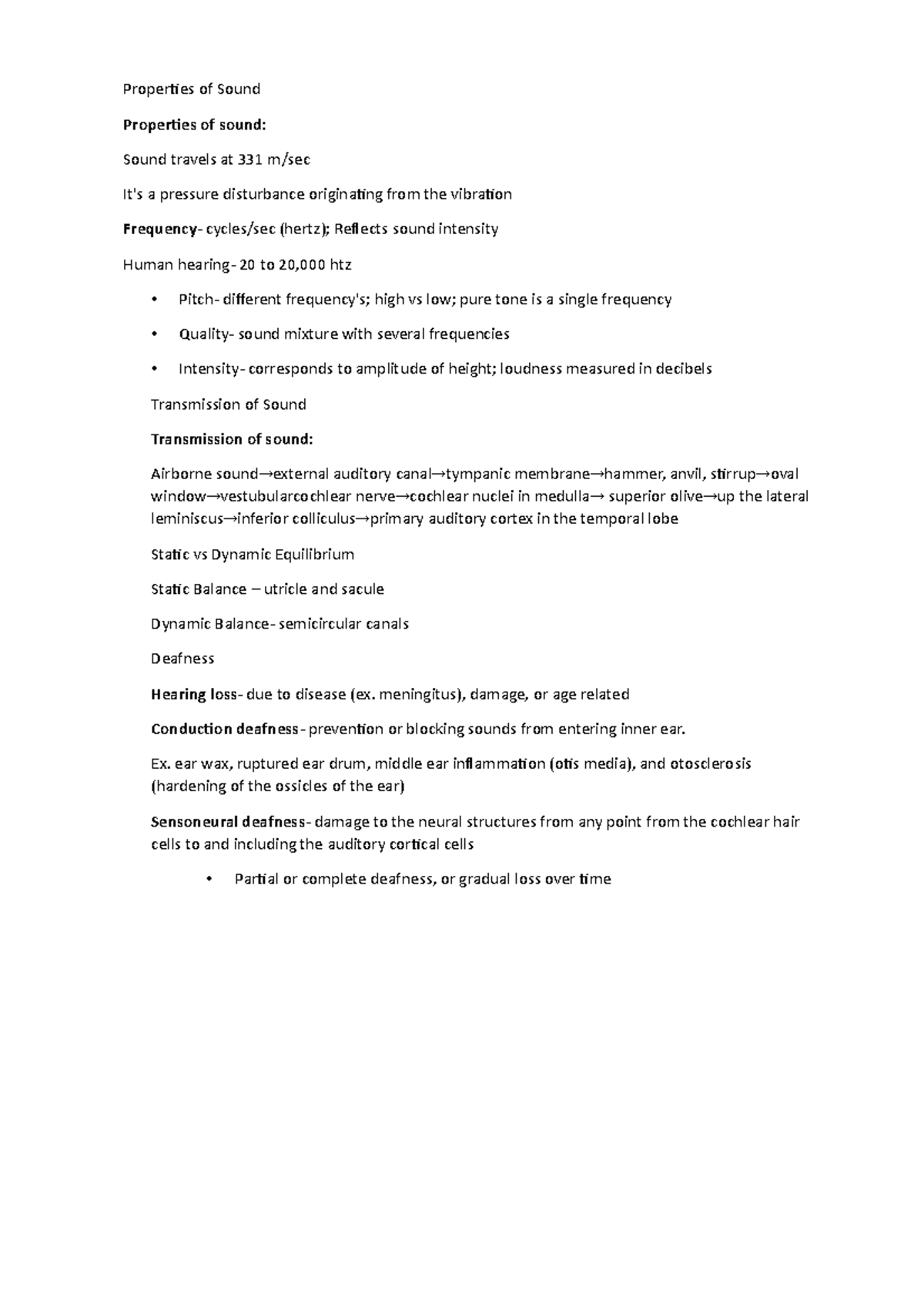 Properties of Sound - Properties of Sound Properties of sound: Sound ...