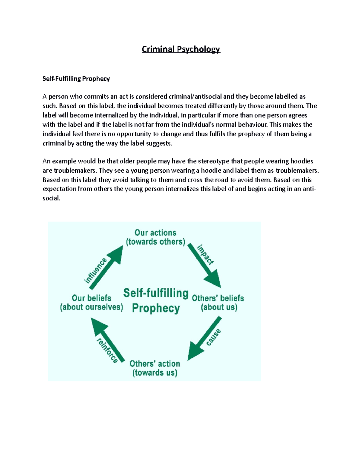 Social explanations of criminal psychology - Criminal Psychology Self ...