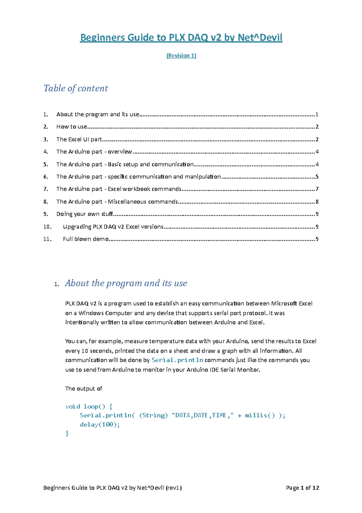 Beginners Guide to PLX DAQ v2 (rev1) - Beginners Guide to PLX DAQ v2 by ...