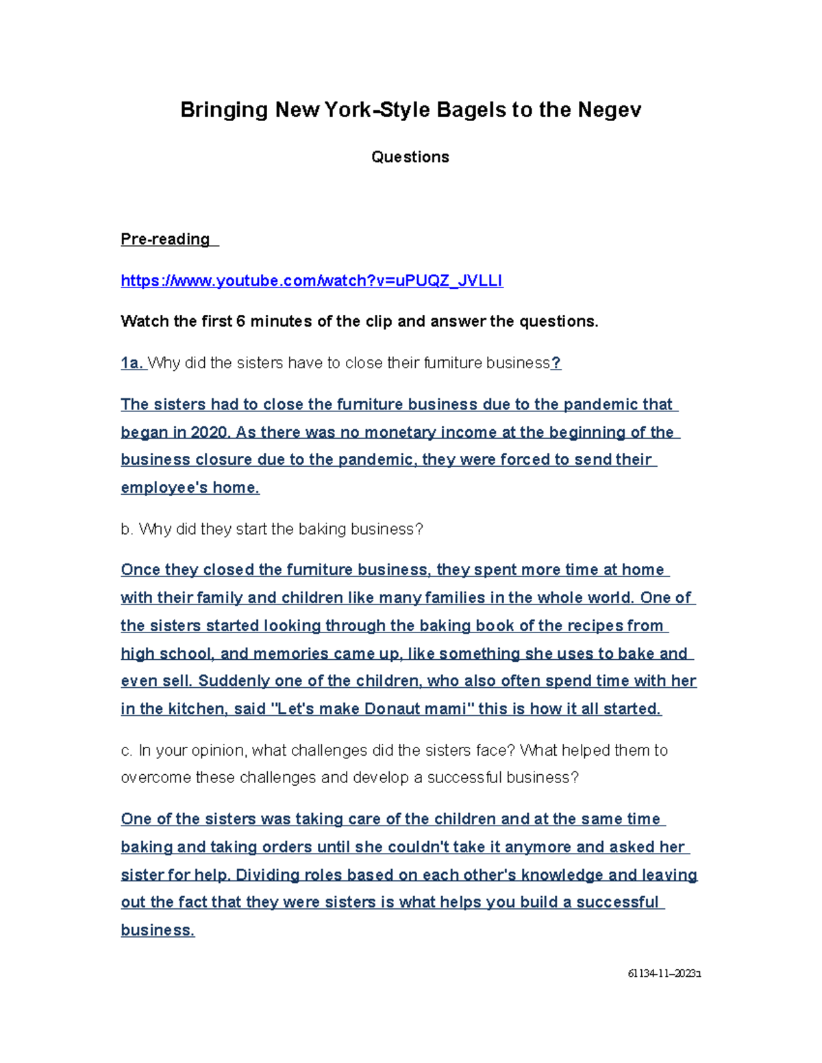 Maman 11 - Questions - Bringing New York-Style Bagels to the Negev ...