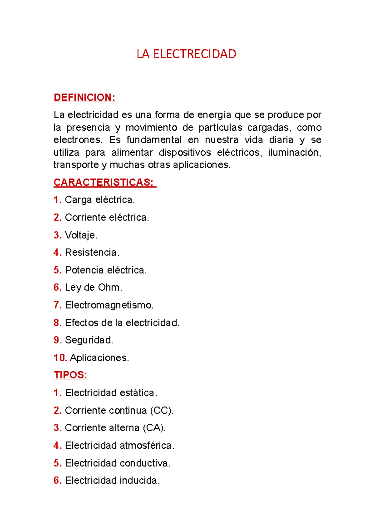 LA Electrecidad - senati - LA ELECTRECIDAD DEFINICION: La electricidad ...