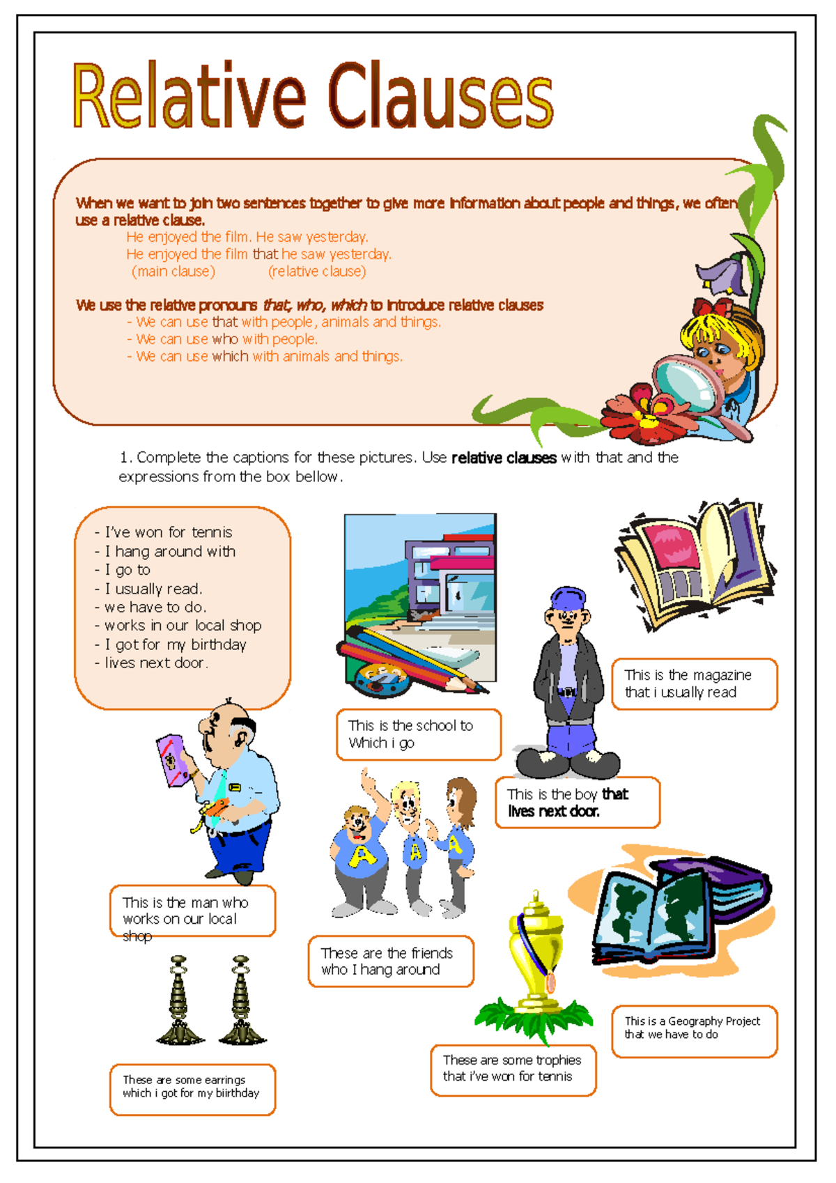 Relative-clauses for kidz and another student in the age from 2021 and ...