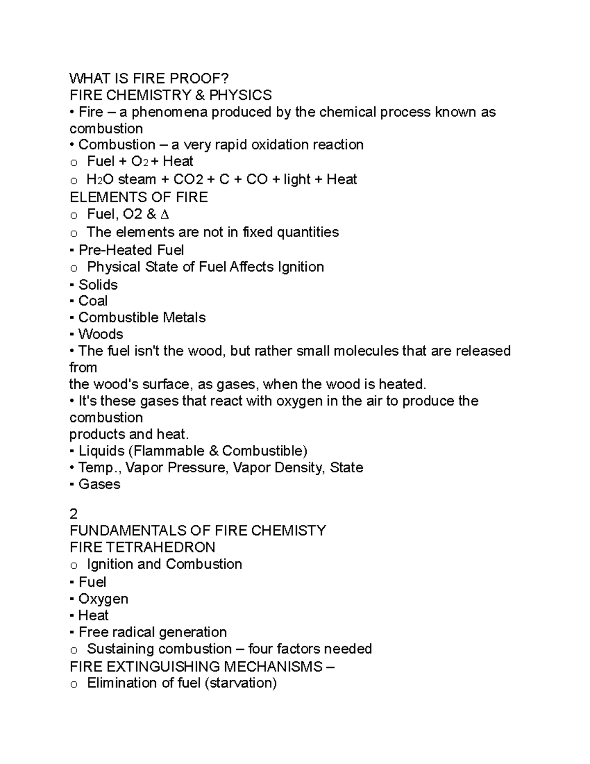 Fire chem notes - chem on fire - WHAT IS FIRE PROOF? FIRE CHEMISTRY ...