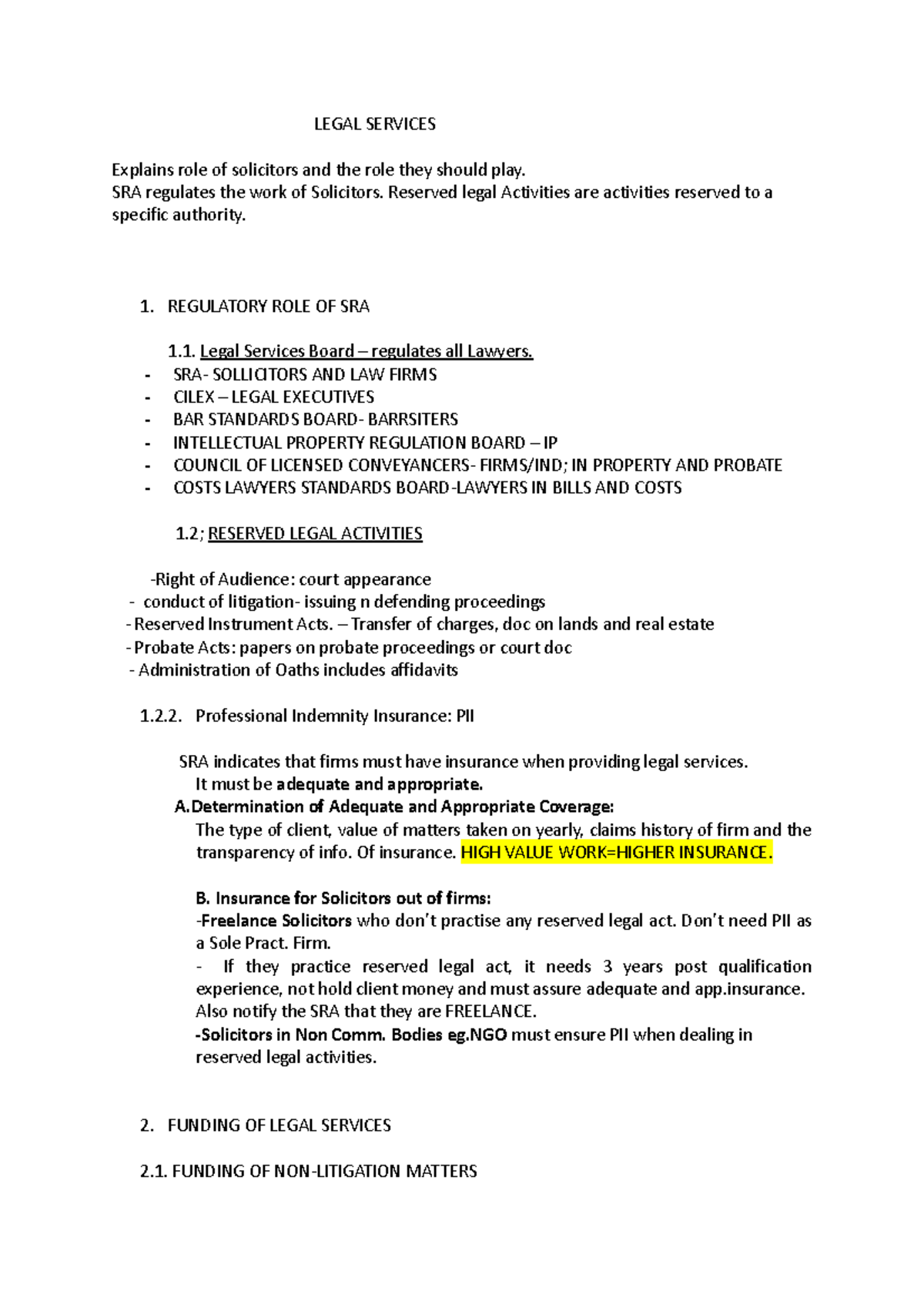Legal Services - LEGAL SERVICES Explains role of solicitors and the ...