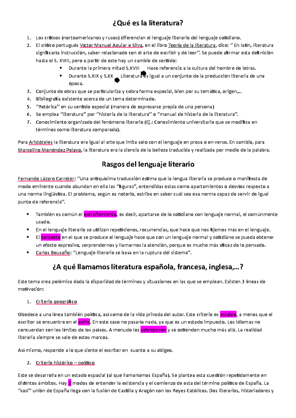 Examen de muestraseptiembre 2013, respuestas La literatura - es la ...