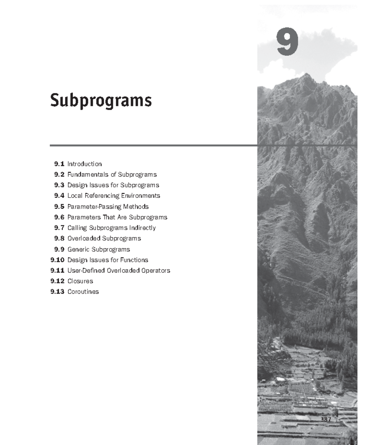 Unit09 Subprograms Sebesta - ####### 387 9 Introduction 9 Fundamentals ...