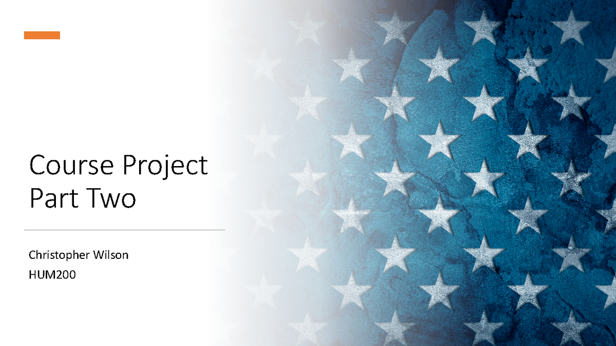 Course Project Part Two - Course Project Part Two Christopher Wilson ...