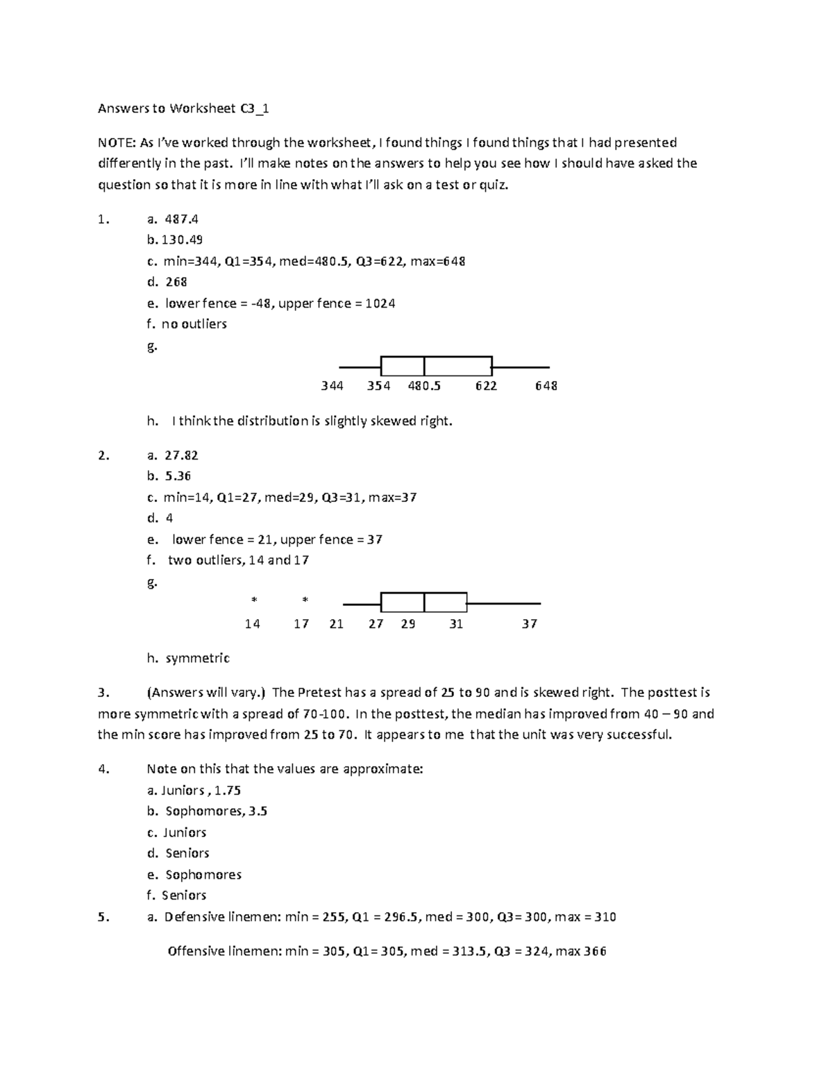 Ch 3 worksheet answers 1 - Answers to Worksheet C3_ NOTE: As I’ve ...