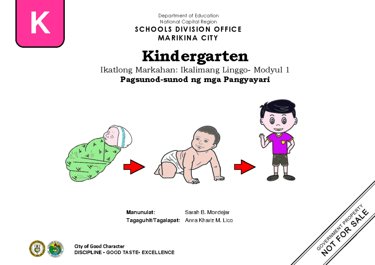 Revalidated- Kinder Q3 W5 Module-1-i - City of Good Character Manunulat ...