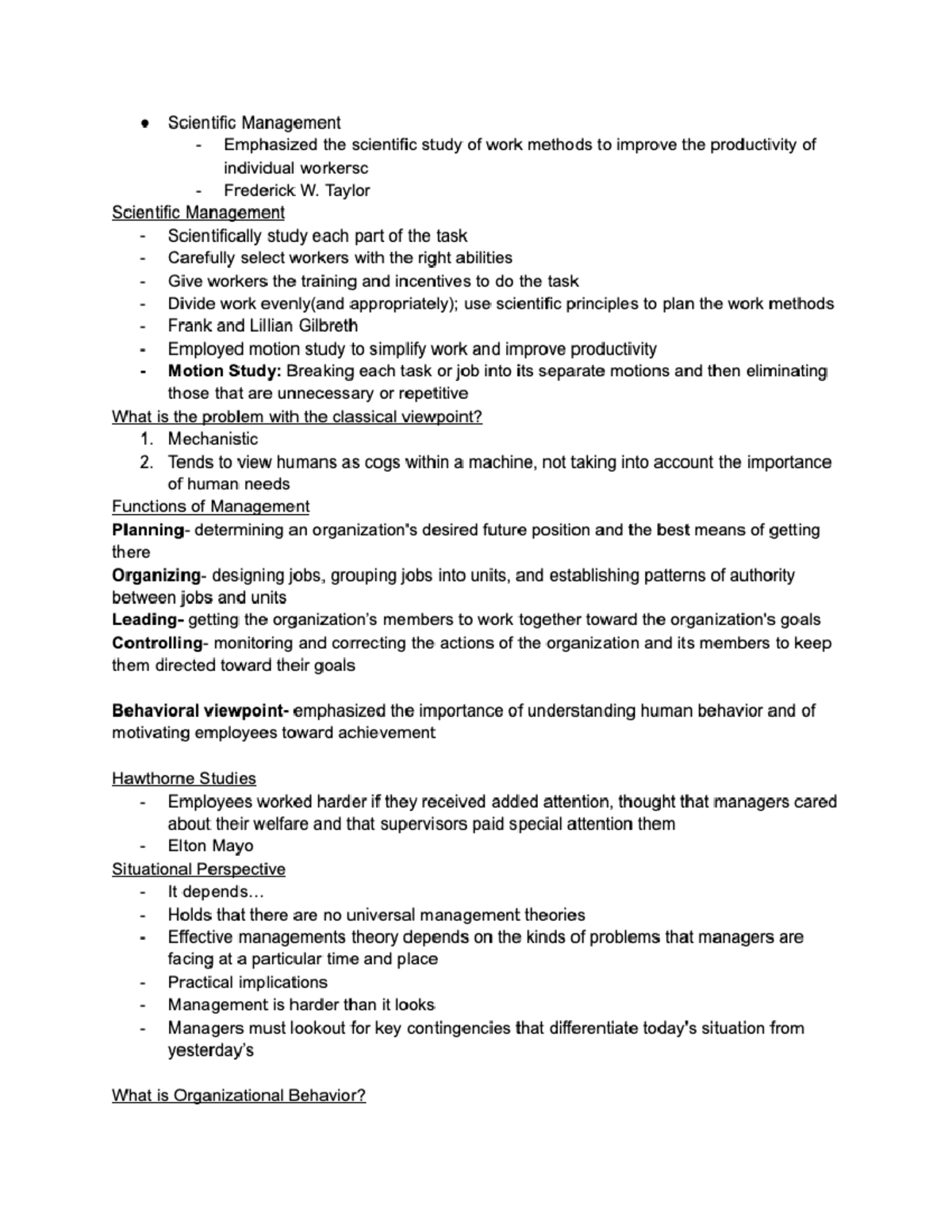 Chapter 1 - Google Docs - MGT 2220 - Studocu