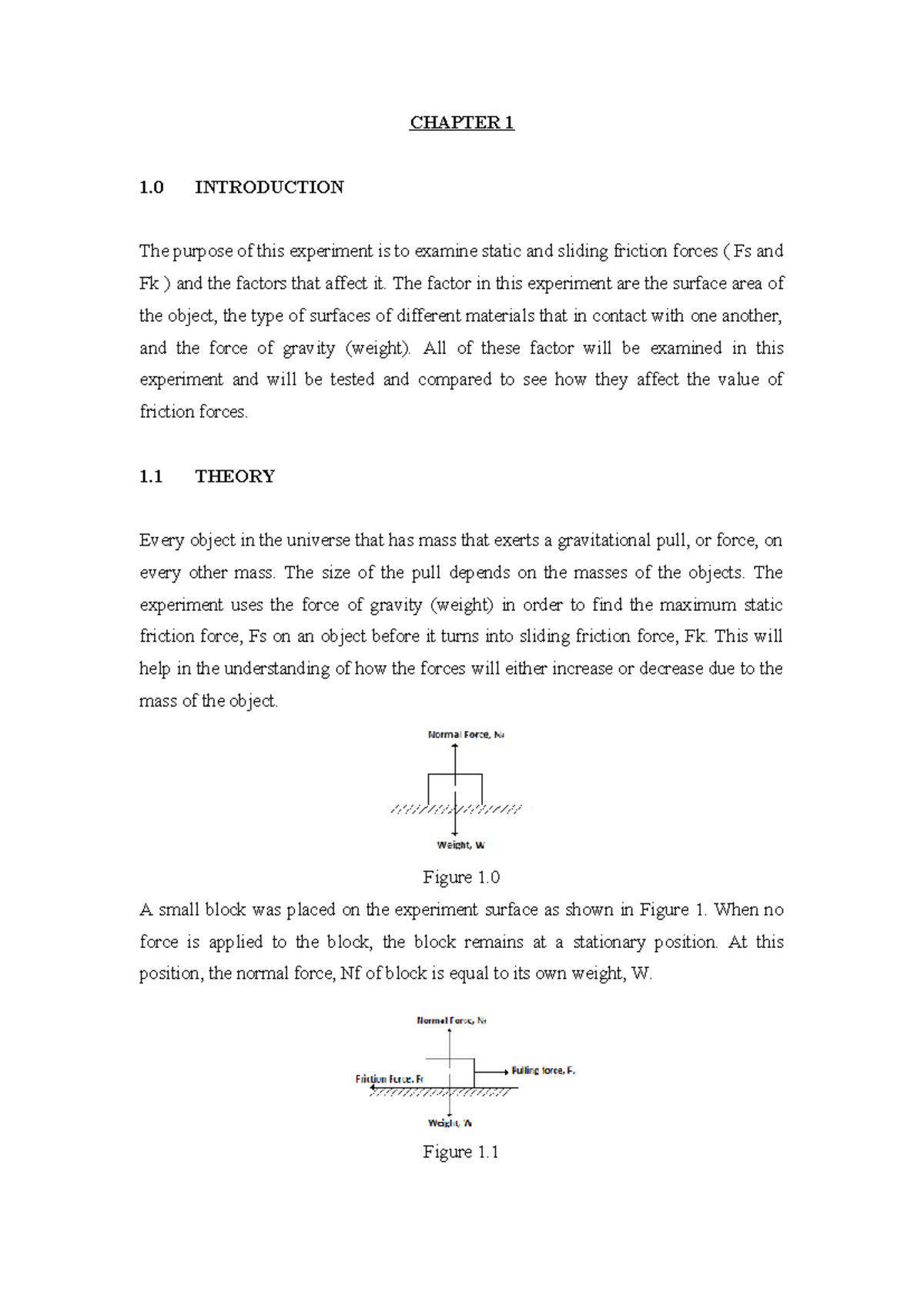 Chapter 1 - Physic coursework - CHAPTER 1 1 INTRODUCTION The purpose of this experiment is to ...