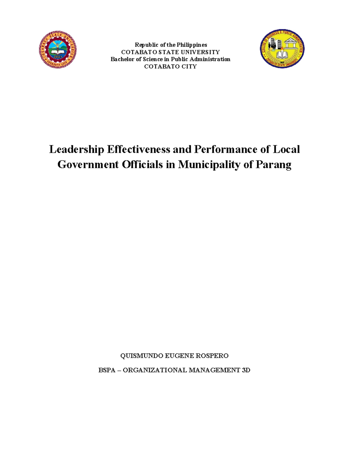 Research- Title - information - Corporate Law Psychology - Republic of ...