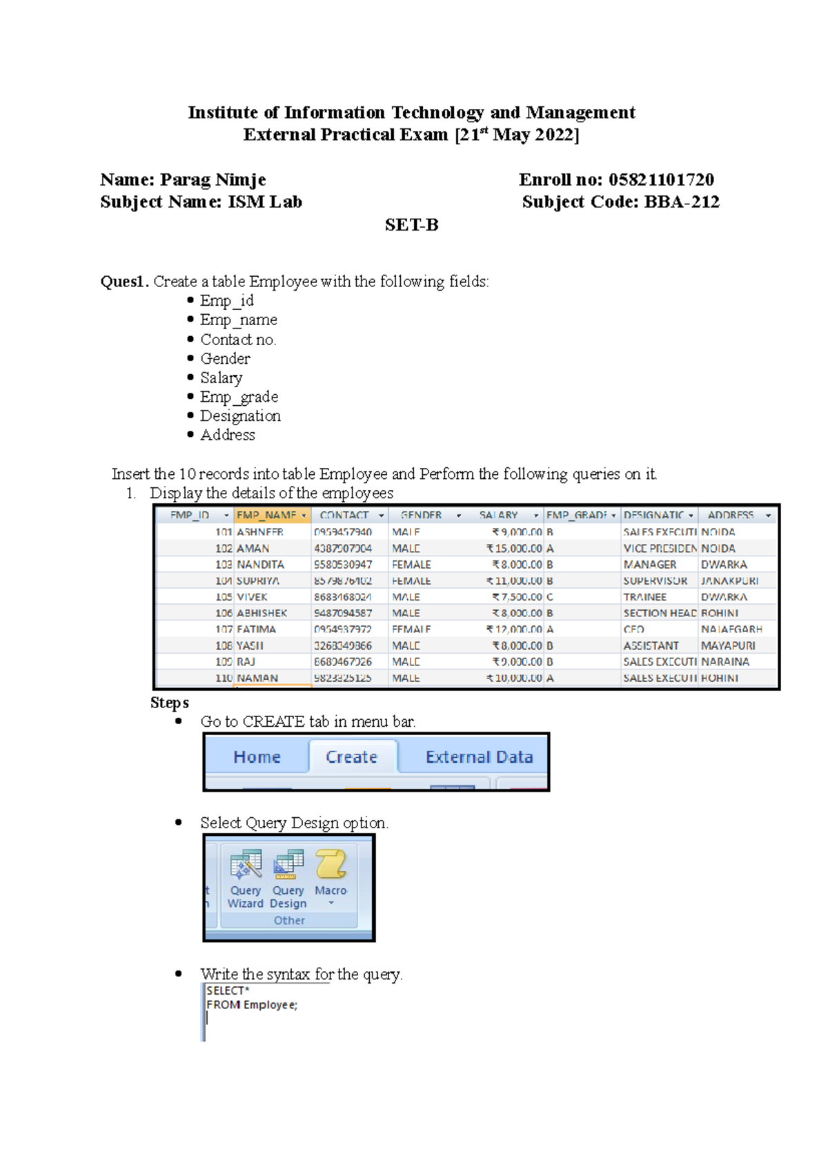 ISM External - NOTHING - Institute of Information Technology and ...