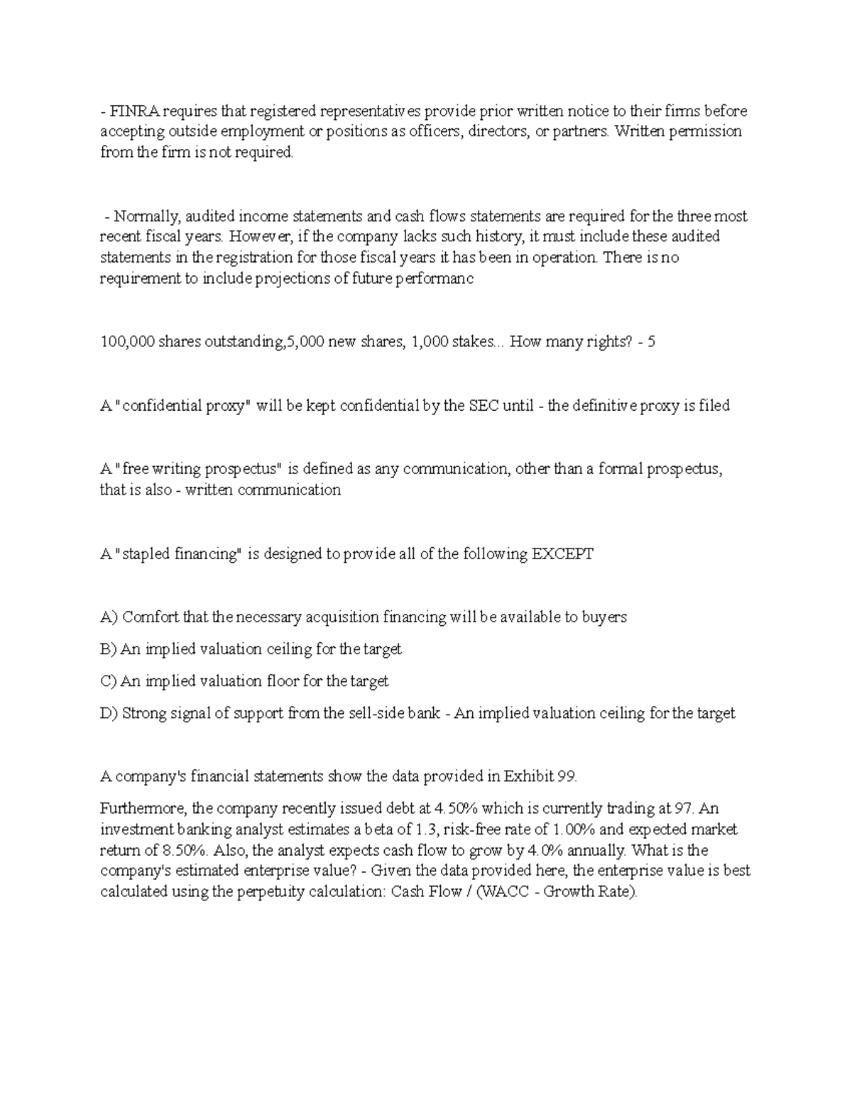 Note 1 - Series 75 - FINRA requires that registered representatives ...