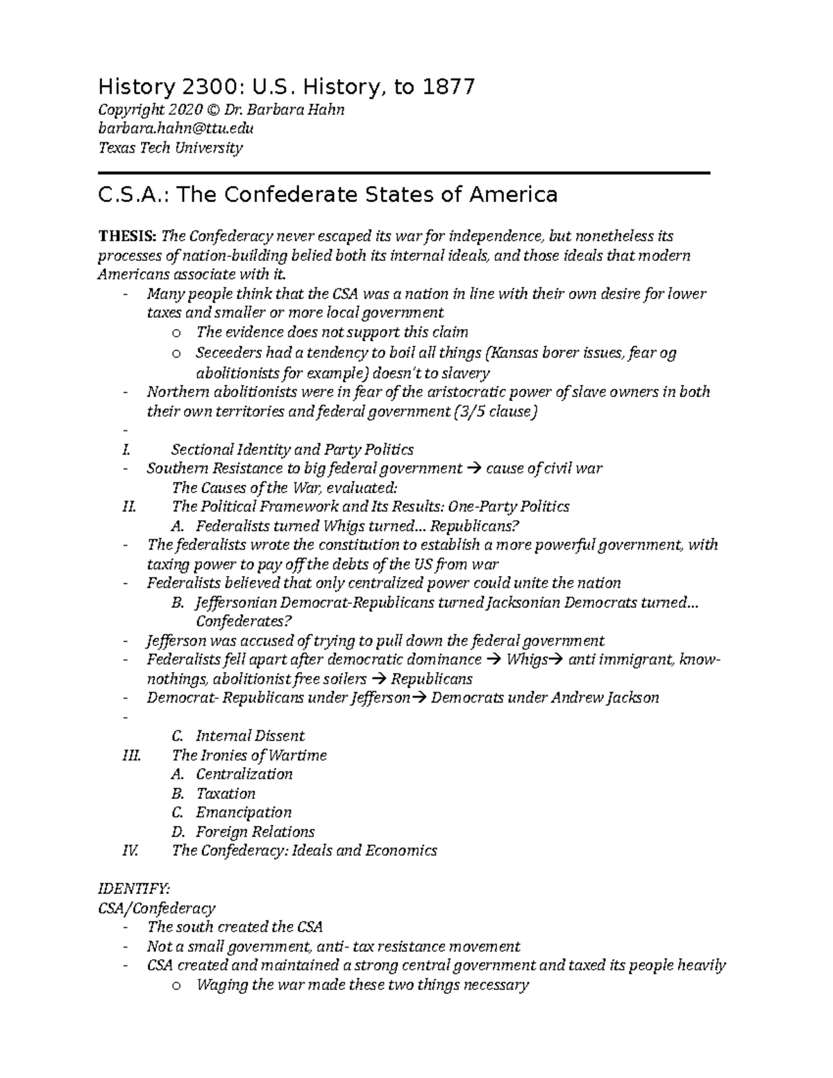 23 Csa Outline Complete Summary Of The Chapter Content Lecture Information And Required