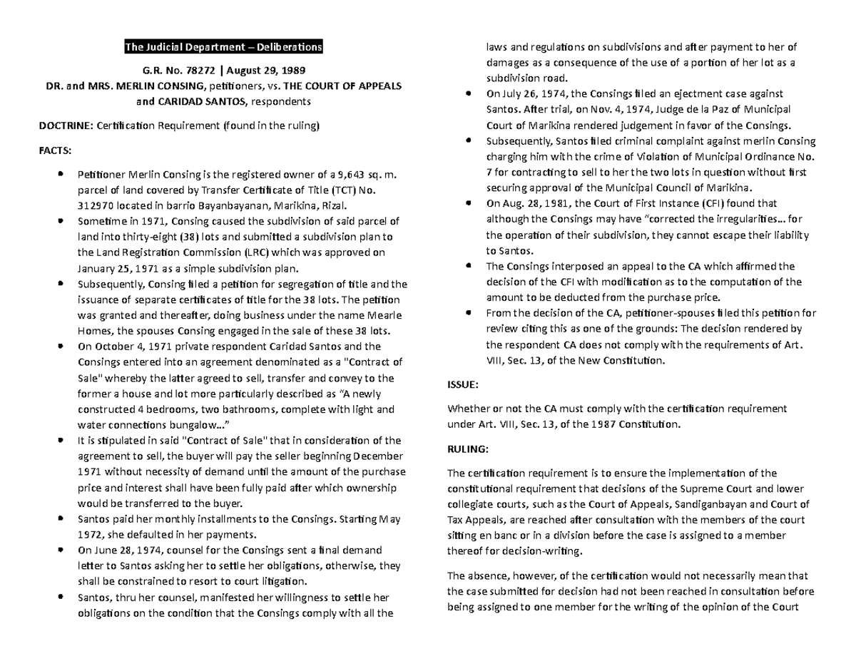 139. Consing vs. Court of Appeals, 177 SCRA 14 (1989) - The Judicial ...