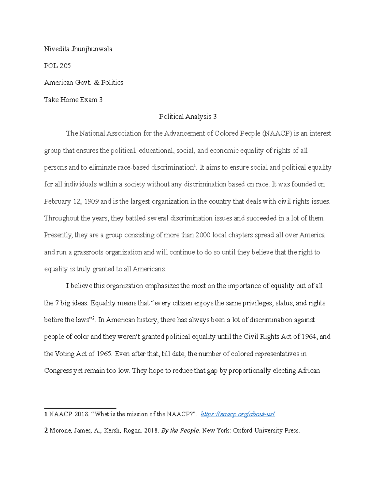 Political Analysis 3 - Assignment // Dr. Rank - Nivedita Jhunjhunwala ...