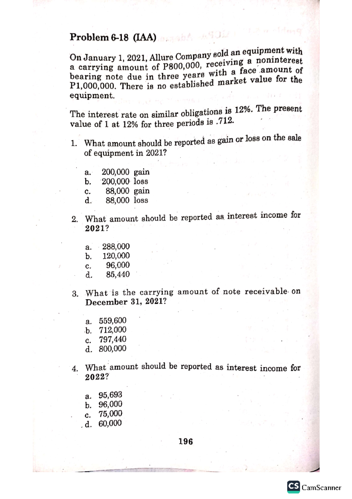 Problem 6 - Intermediate Accounting (Volume one) 2021 edition by: Valix ...