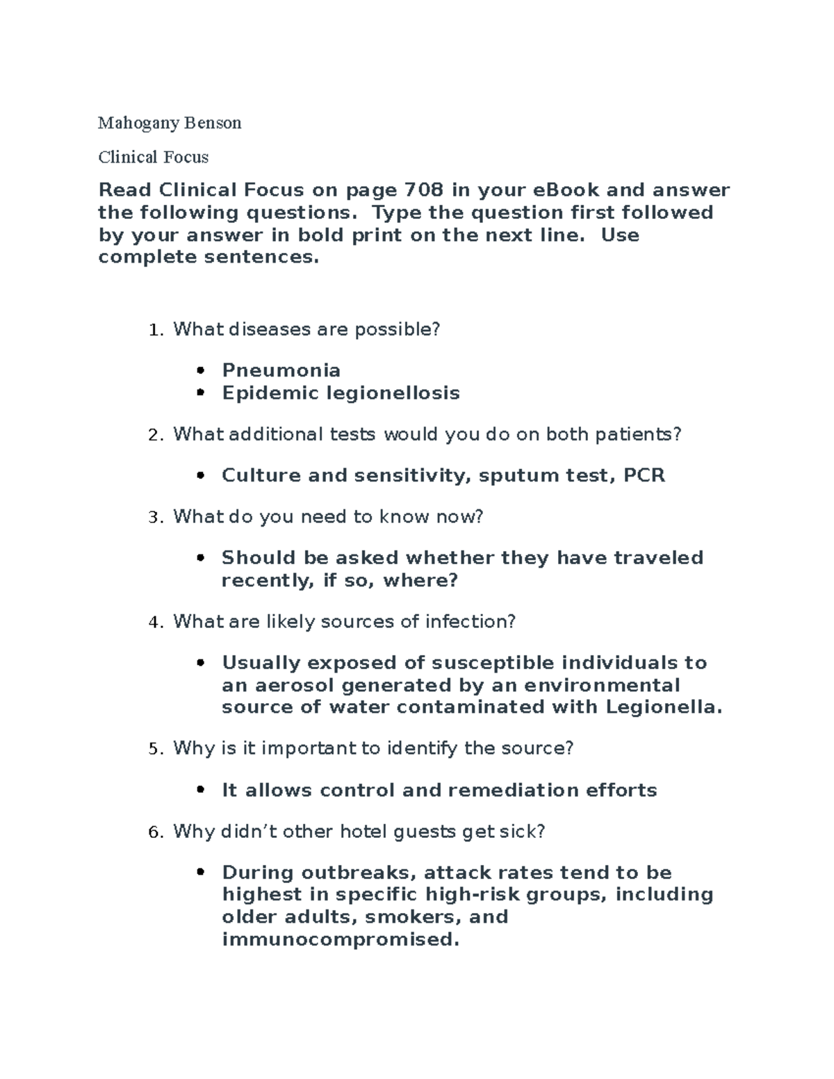 Clinical focus ch 24 - Overview ch27 - Mahogany Benson Clinical Focus ...