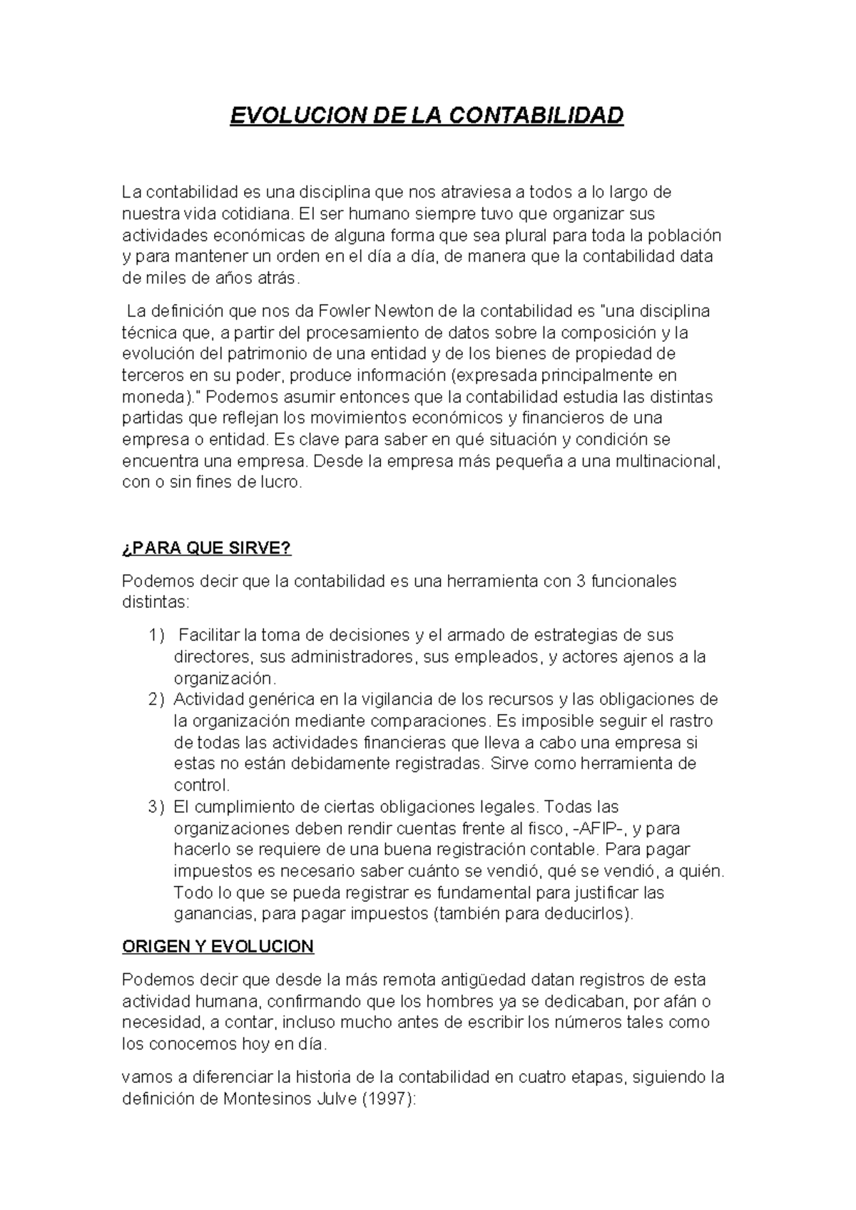 Teoria Contable - Elvira Moreno profesora - EVOLUCION DE LA ...