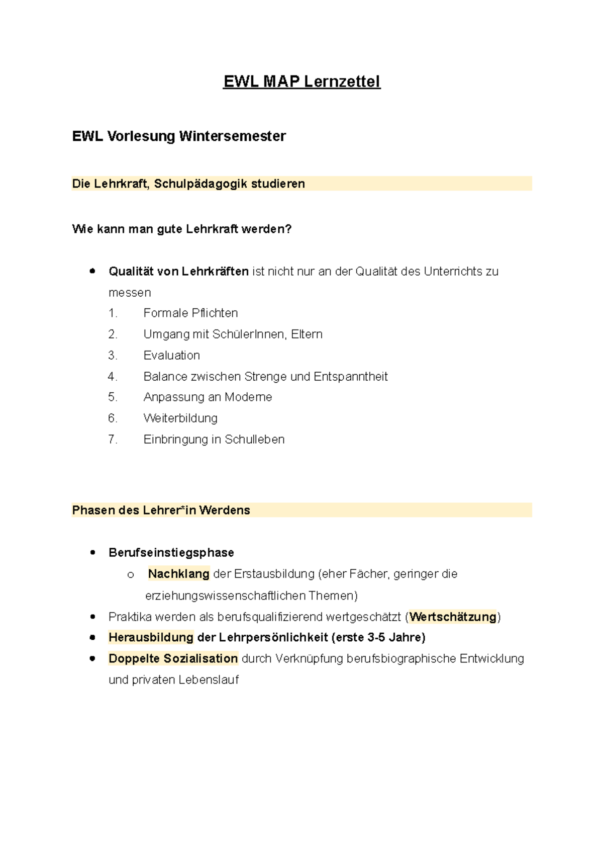 EWL MAP Lernzettel - EWL MAP Lernzettel EWL Vorlesung Wintersemester ...