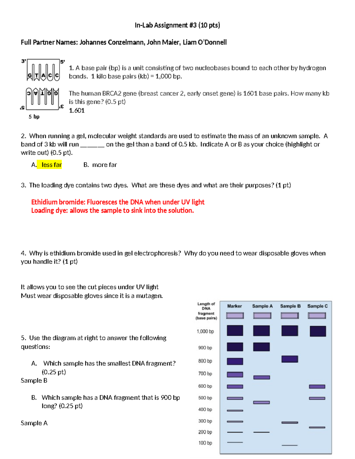 In-Lab #3 Assignment S24 - In-Lab Assignment #3 (10 pts) Full Partner ...