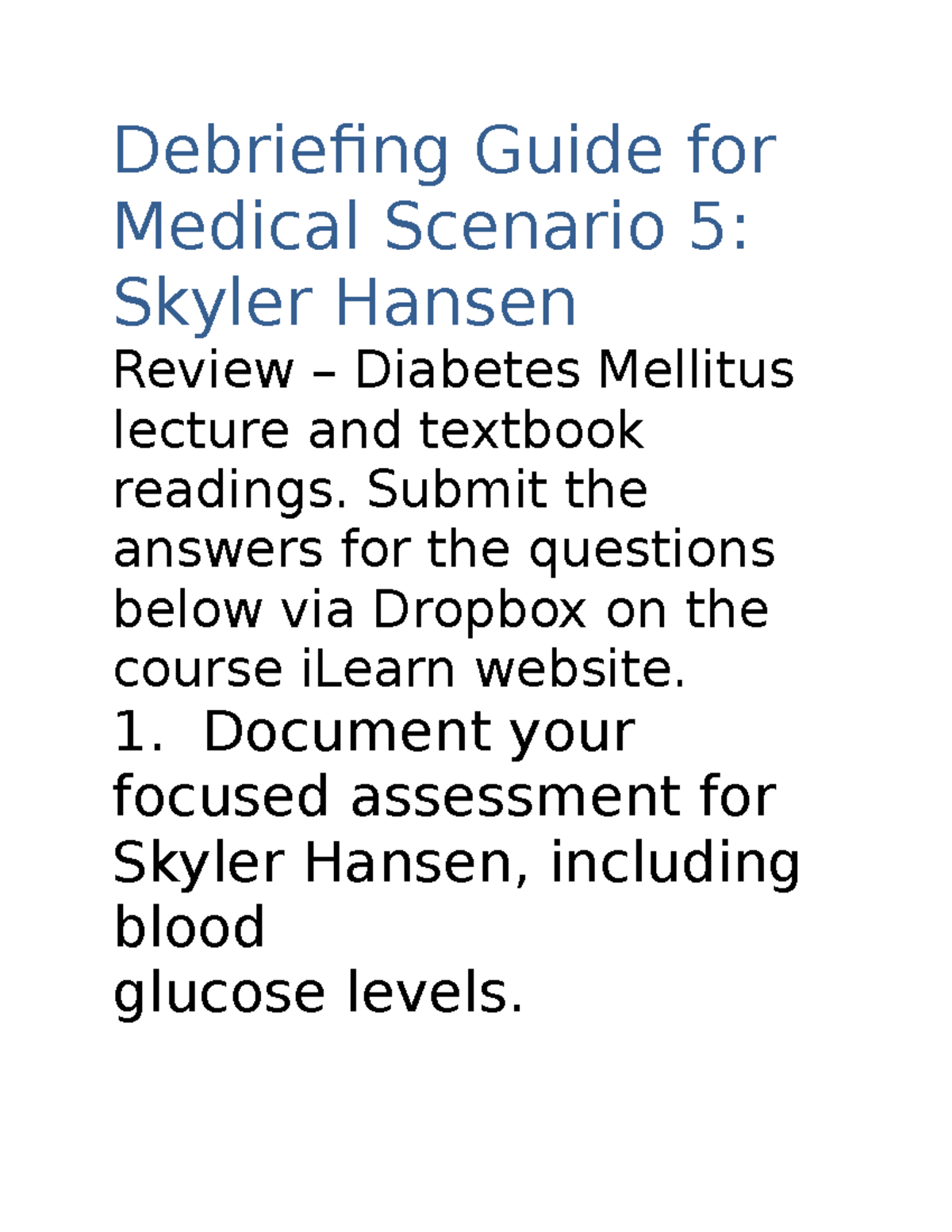 medical term 101 exam 3 practice only - Debriefing Guide for Medical ...