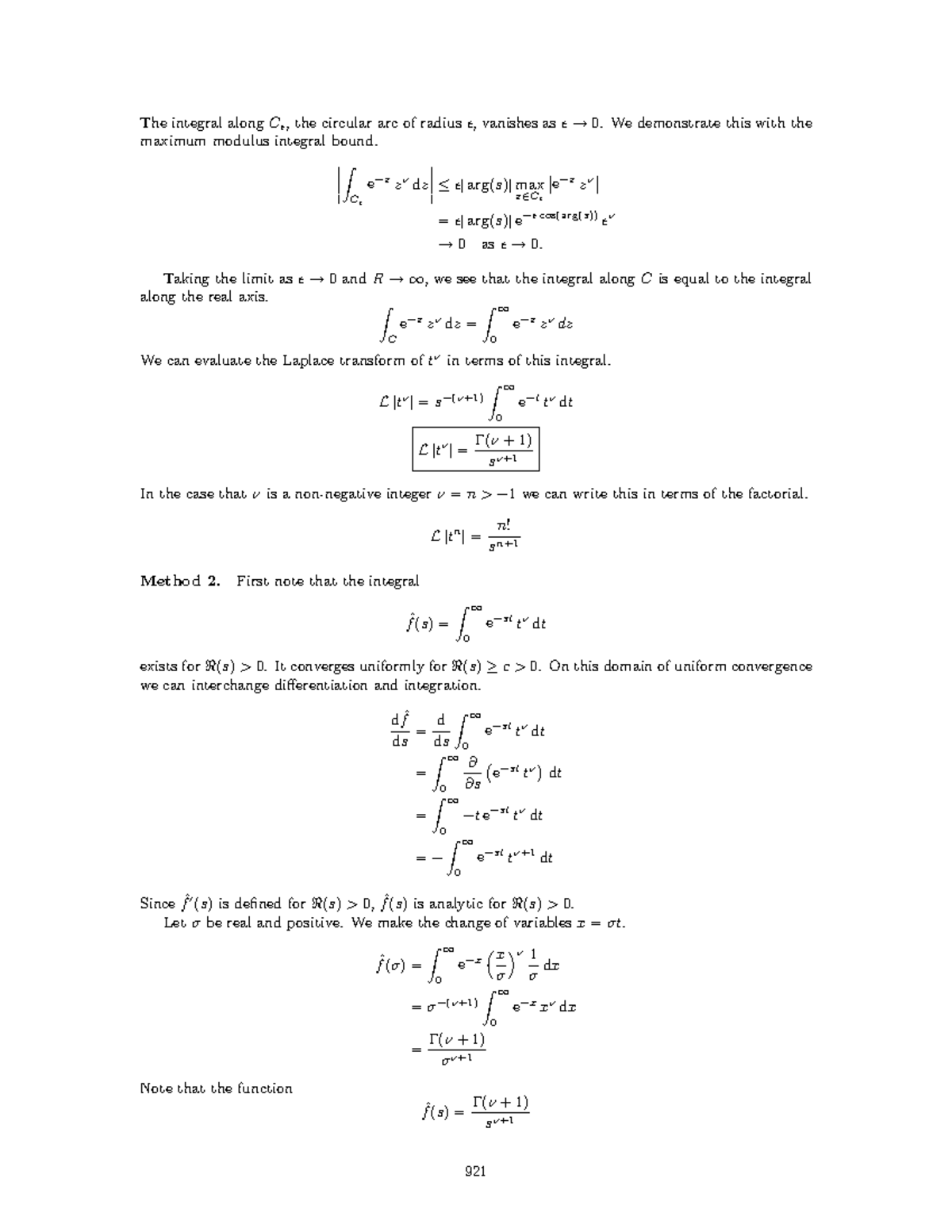Ref MATH Adv Math Methods Sean Mauch-95 - The integral along Cǫ, the ...