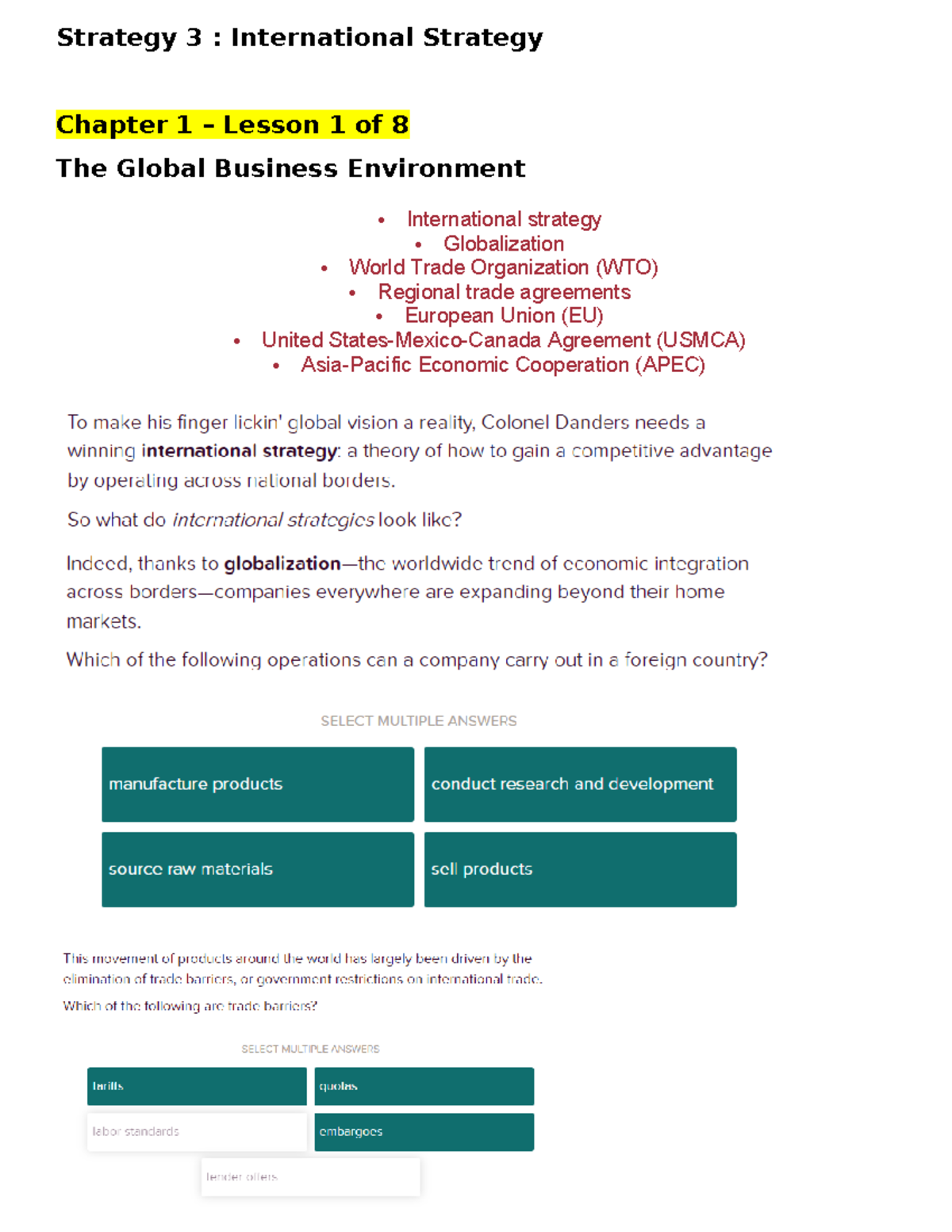 Strategy 3 International Strategy - Strategy 3 : International Strategy ...