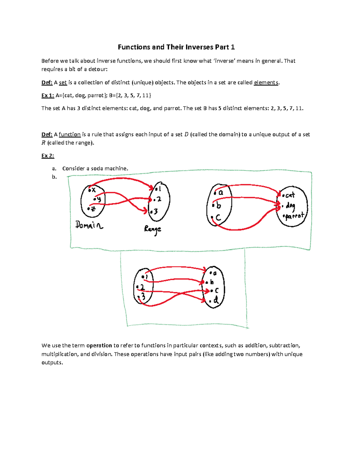 3.2 Functions and Their Inverses Part 1 - That requires a bit of a ...