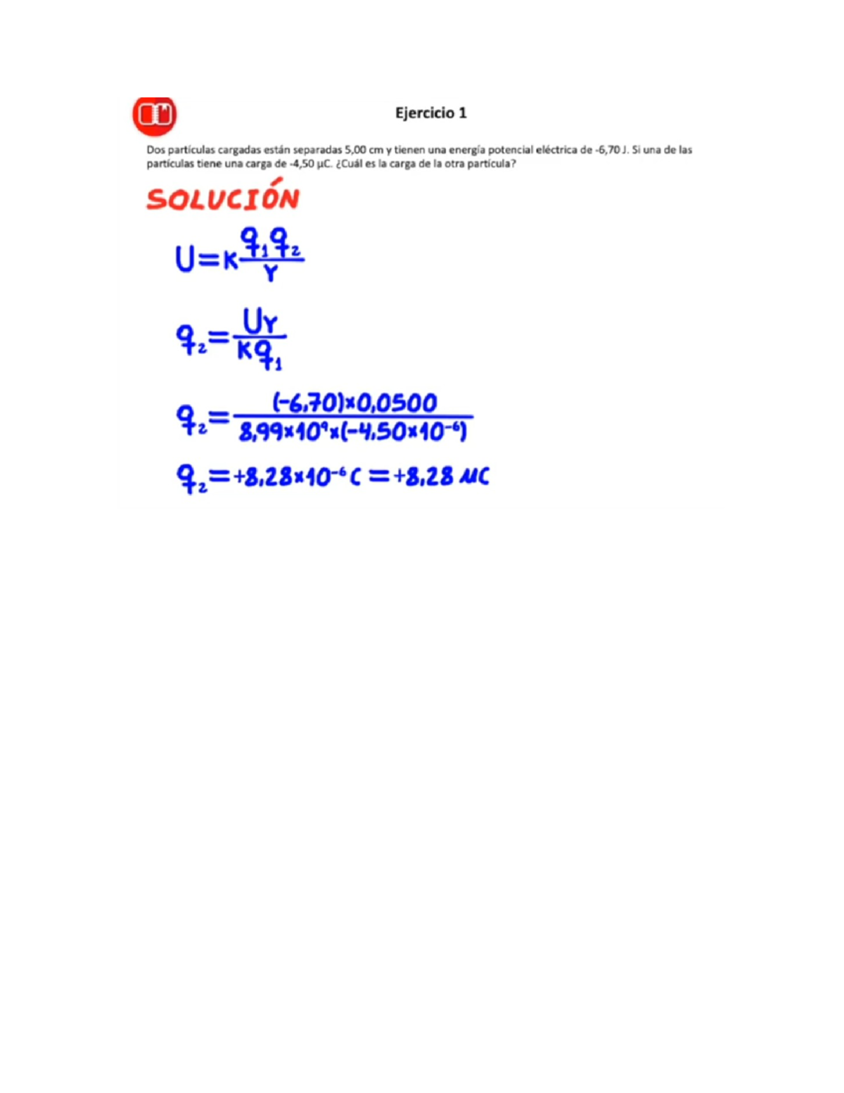 Ejercicios de Sesion 0 - Semana 4 - Física 2 - T Ejercicio 1 Dos ...