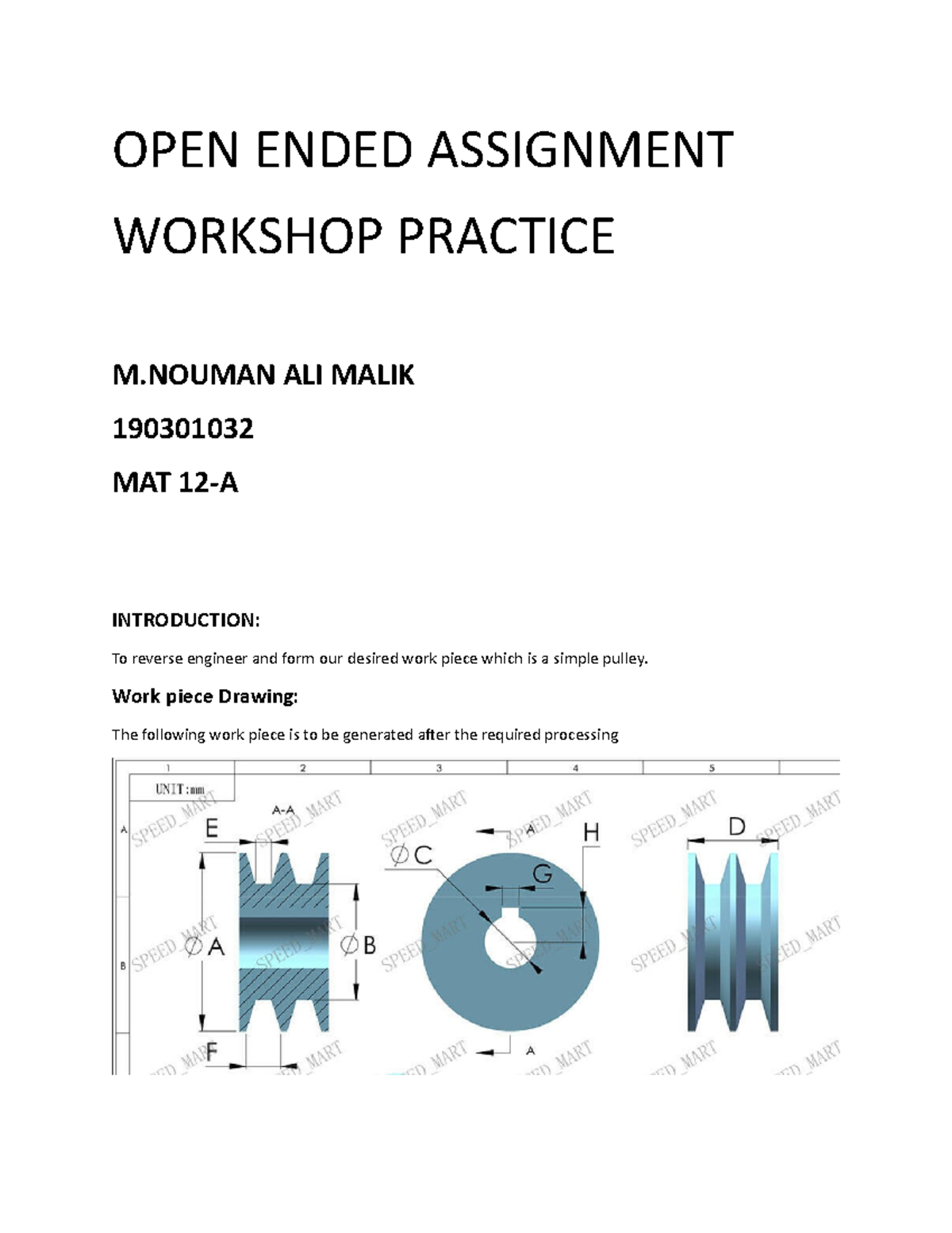 OPEN Ended ASGN 032 MAT12 A - OPEN ENDED ASSIGNMENT WORKSHOP PRACTICE M ...