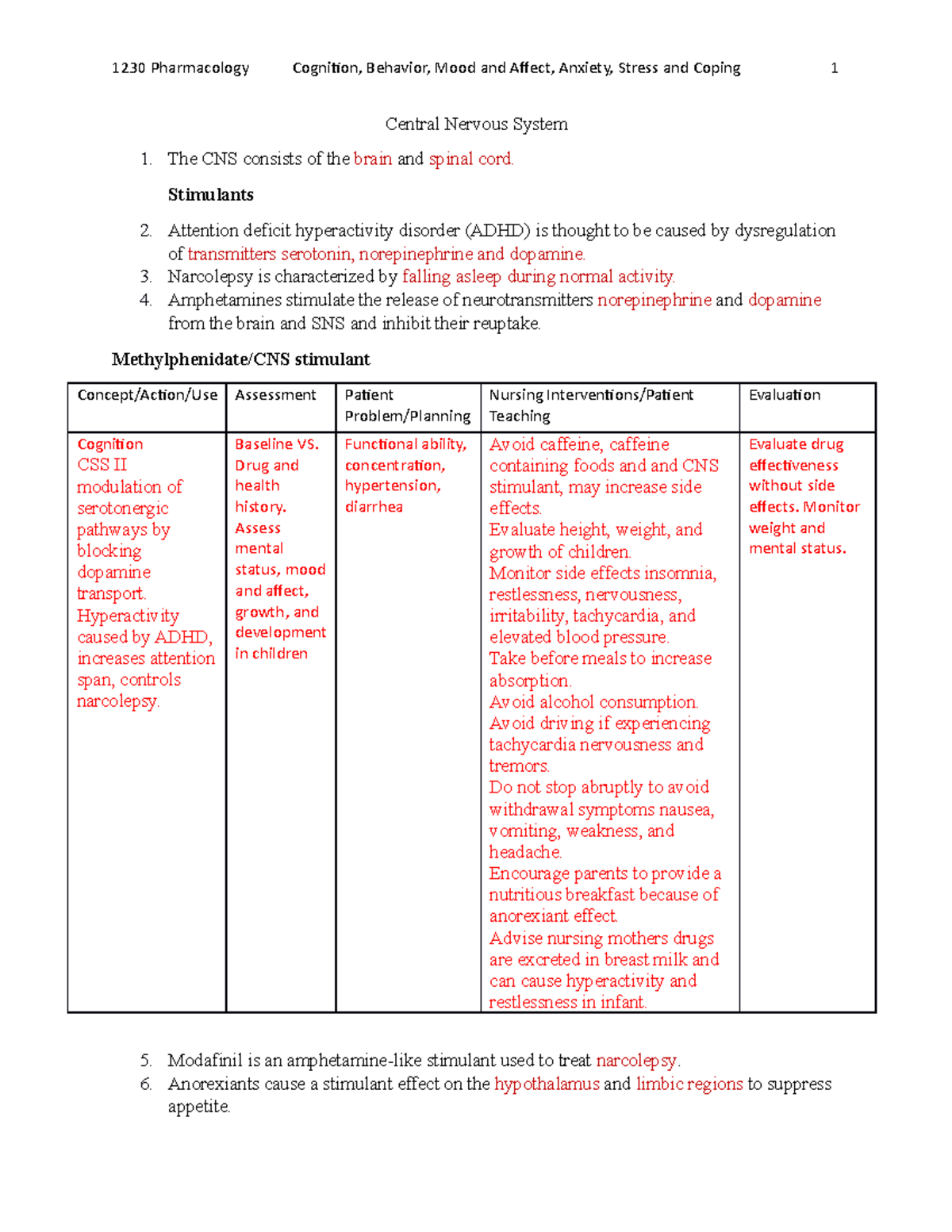 W7.Cognition, Behavior, Mood and Affect, Anxiety, Stress and Coping ...
