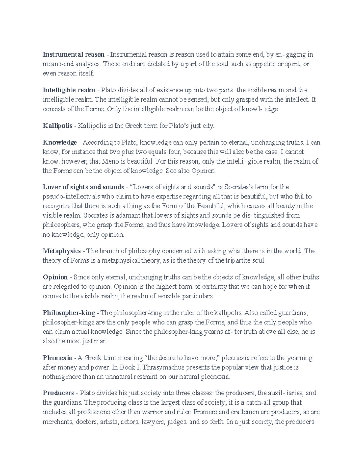 Lecture 5 - Instrumental reason - Instrumental reason is reason used to ...