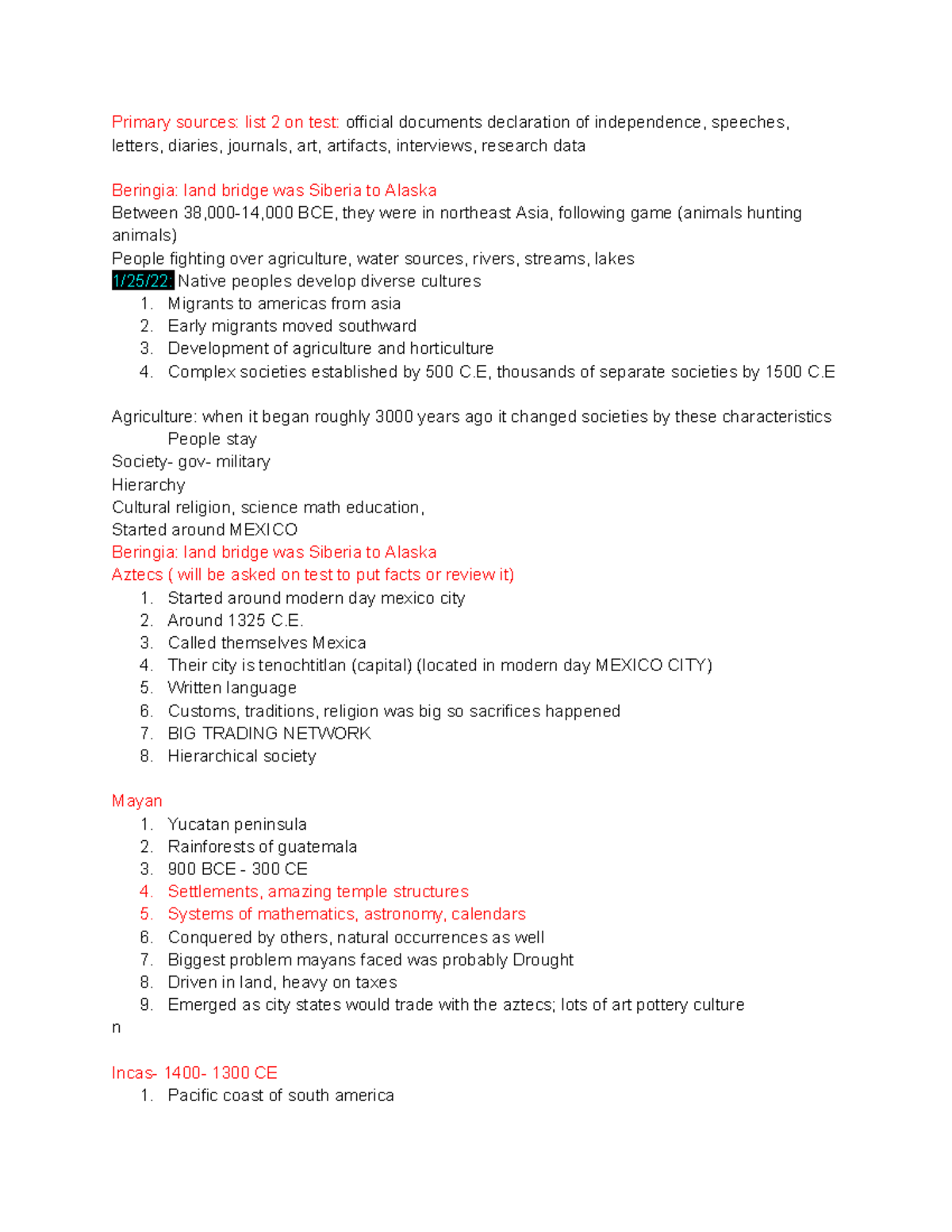 History - Primary sources: list 2 on test: official documents ...