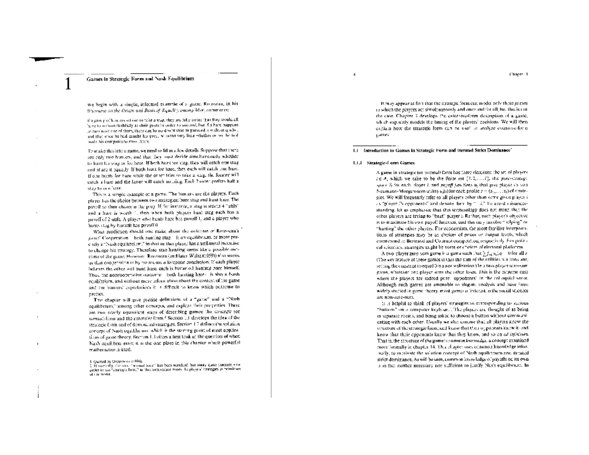 Fudenberg Unidad 2 - Teoría de juegos - Studocu