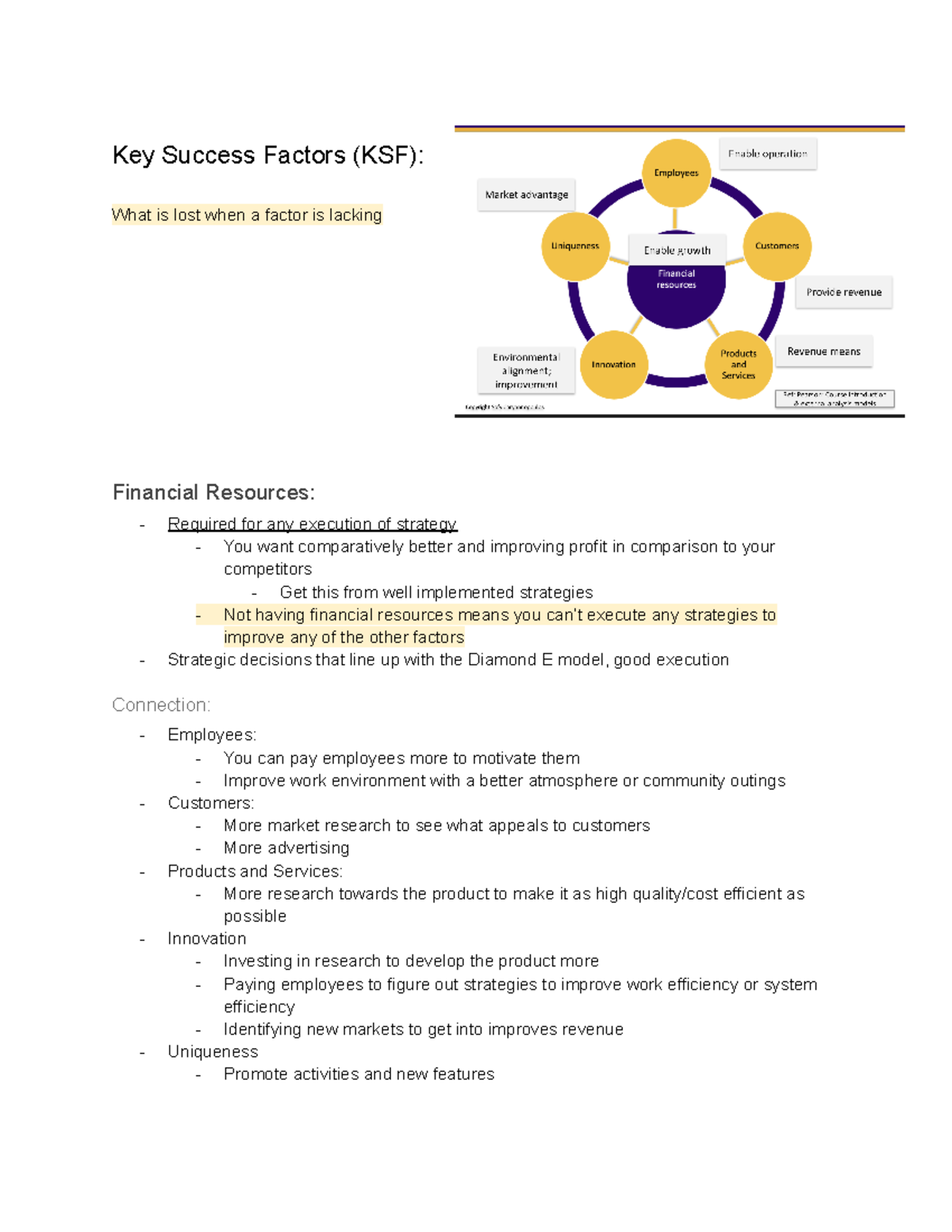 BU111 - KSF and KPI - KSF and KPI - Key Success Factors (KSF): What is ...
