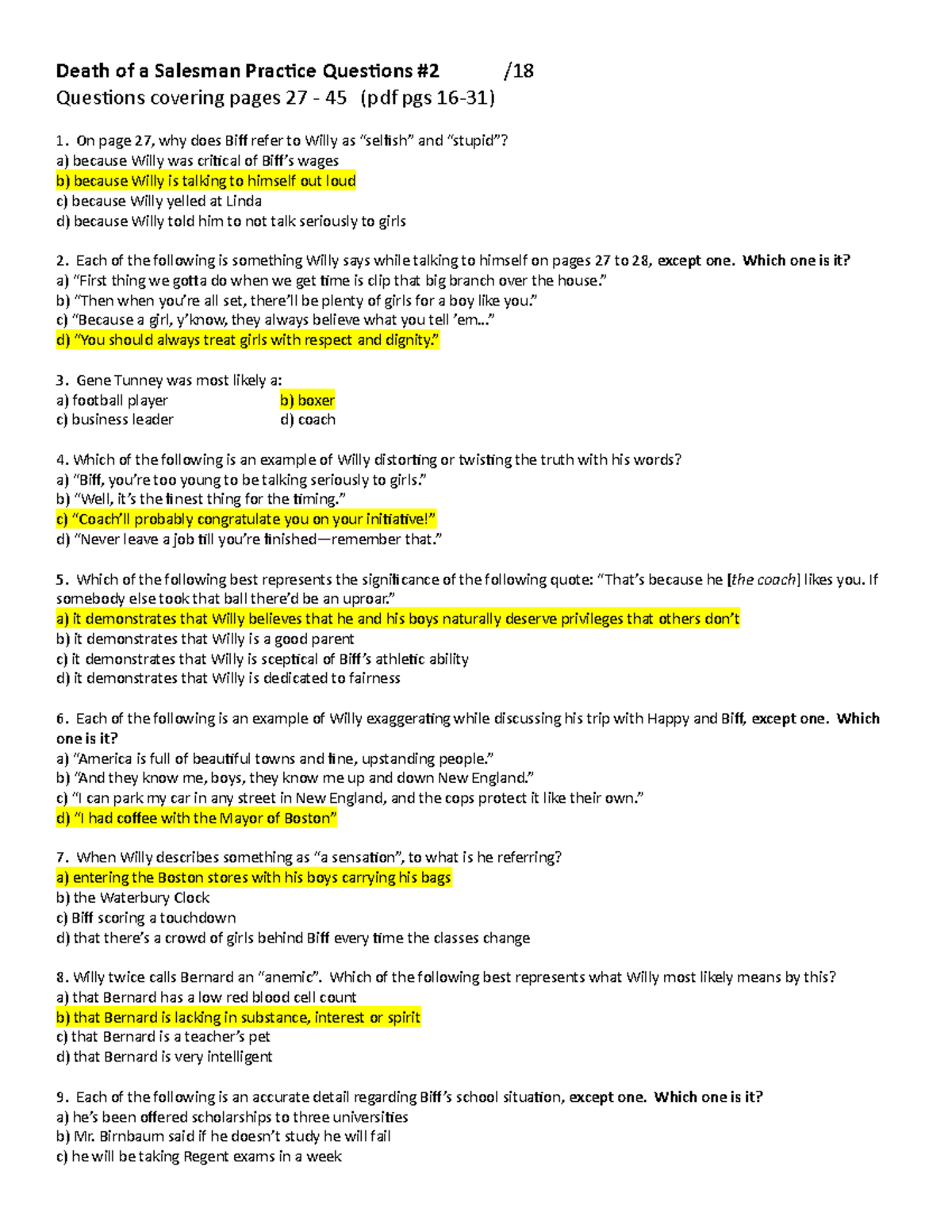 DOAS Practice Questions 2 Answers - Death of a Salesman Practice ...