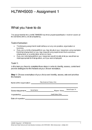 Chcccs 004 A2 copy - Assessment event 2 of 4: Knowledge Criteria Unit ...