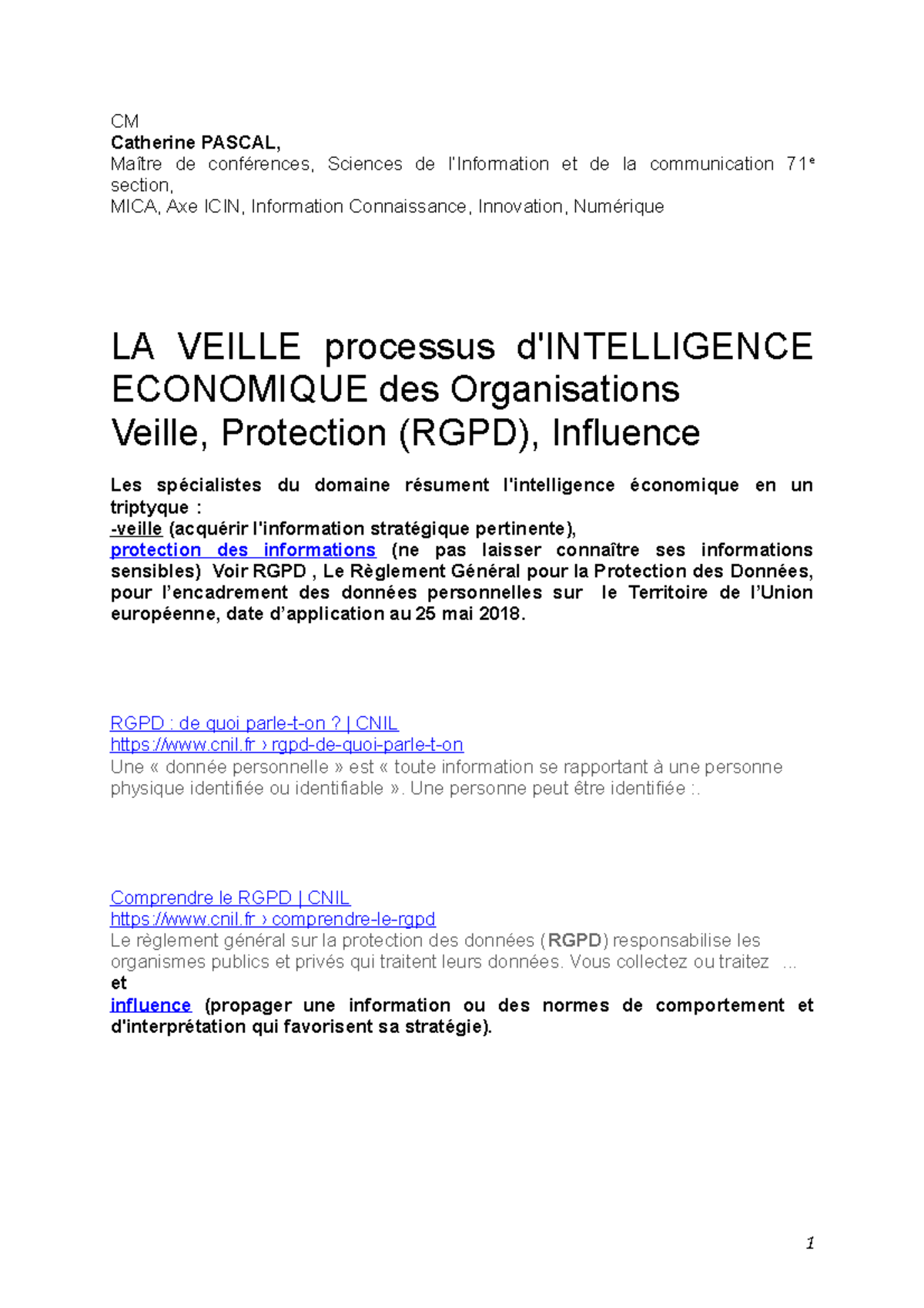 CM L2 2020 Cpascal - kjbk - CM Catherine PASCAL, Maître de conférences ...
